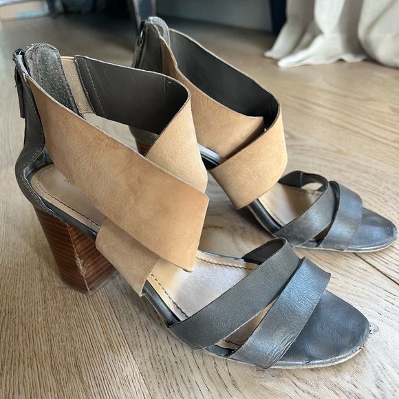 Audrey Brooke | Shoes | Mixed Neutral Wedge Sandal | Poshmark